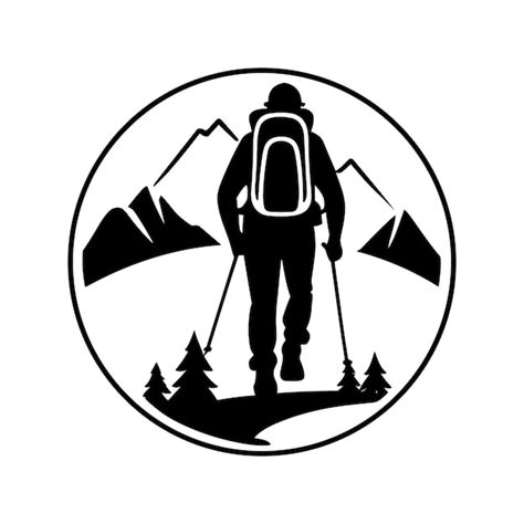 Senderismo Plantilla De Vector De Logotipo De Aventura Al Aire Libre