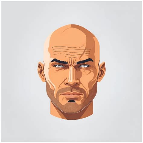 La Cara De Un Hombre Calvo En La Ilustraci N De Vector De Estilo De