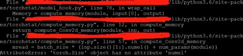 Attributeerror Torch Size Object Has No Attribute Numel Torch Size