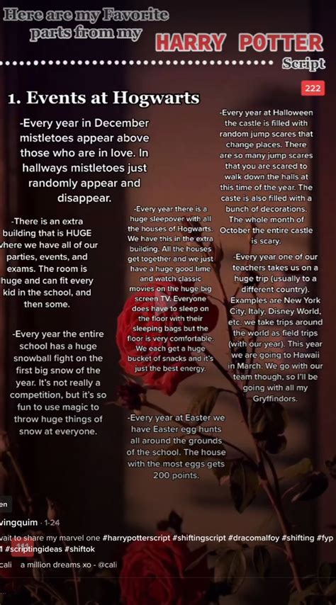 A Brochure With An Image Of A Rose In The Middle And Words About Harry