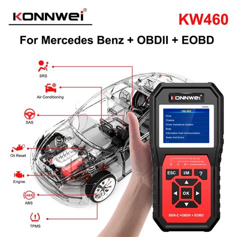 KONNWEI KW460 Professional EOBD OBD2 Diagnostic Scanner Full System Car