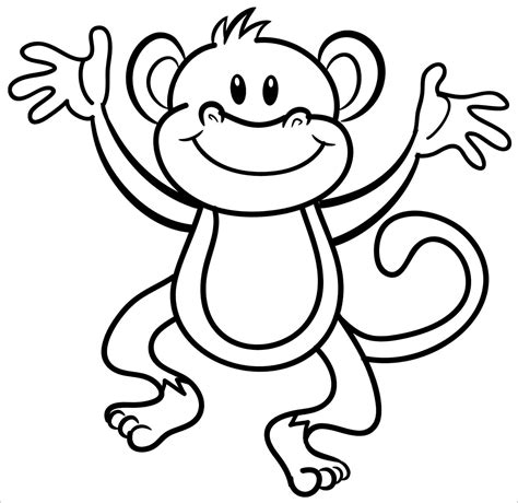 Cute Monkey Coloring Pages ColoringBay