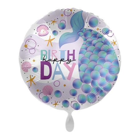 Syrenka Happy Birthday balon foliowy okrągły 18 IMPREZY I URODZINY