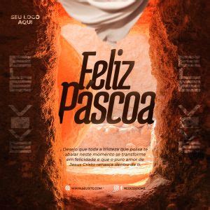 Feliz Páscoa Jesus Vive Social Media PSD Editável download Designi