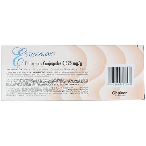 Estermax Crema Vaginal 0 625mg G Tubo X 40 Gr Los Expertos En Ahorro