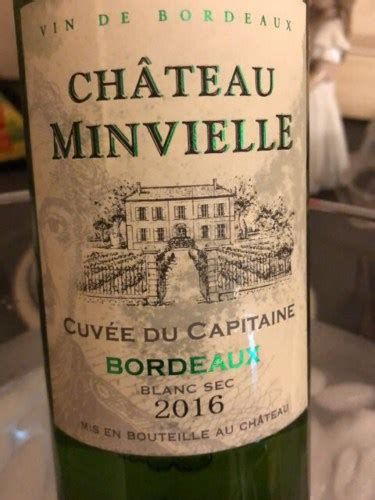 2020 Château Minvielle Cuvée du Capitaine Bordeaux Blanc Sec Vivino US