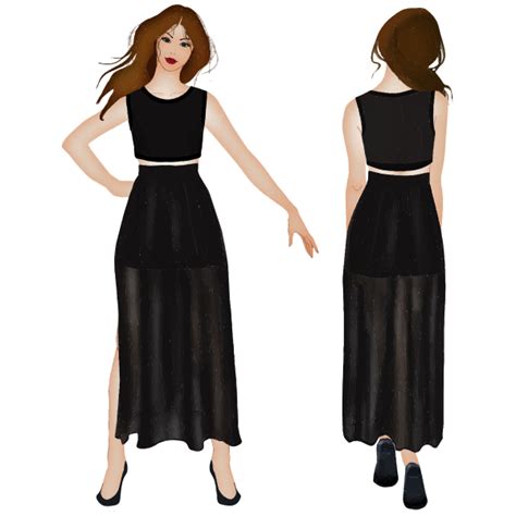 Front And Back View Woman Free Svg
