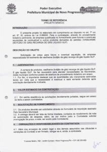 Termo De Referencia Prefeitura Municipal De Novo Progresso Gest O