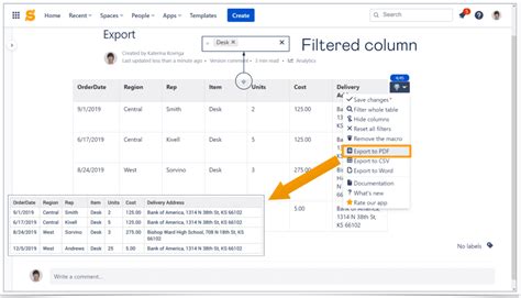 Two Minute How To Exporting Tables In Confluence Cloud Stiltsoft