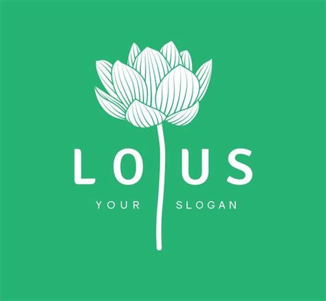 Green Lotus Flower Logo Logodix