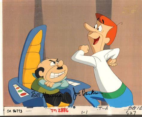 The Jetsons SIGNED George Spacely Production Animation Art Cell Hanna