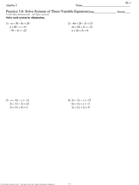 Solving Equations And Inequalities W Absolute Value Worksheet