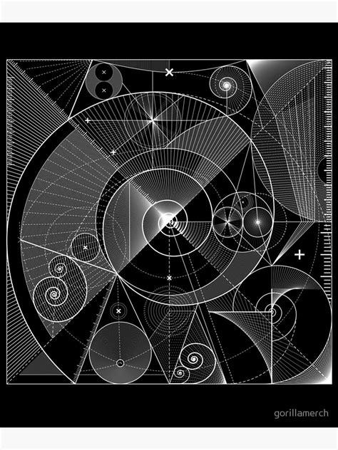 fibonacci sequence spiral sacred geometry design poster for sale by gorillamerch fibonacci