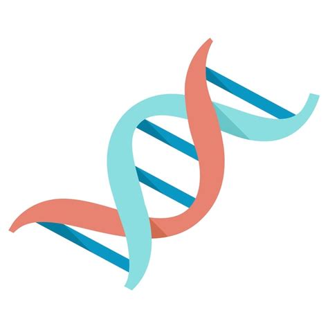 Premium Vector Dna Strands Icon In Flat Color Style