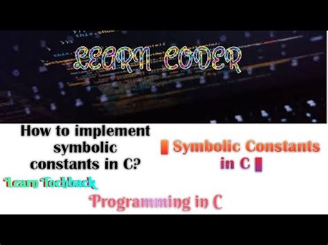 How To Implement Symbolic Constants In C Symbolic Constants In C