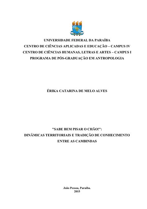 Universidade Federal Da Paraíba Centro De Ciências Aplicadas E Educação