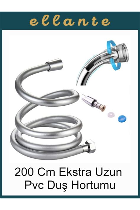 ellante 200 cm Yüksek Kaliteli 5 Katmanlı 360 Derece Pvc Duş Spirali