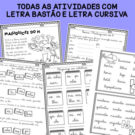 Atividade Nh Lh Ch Lojinha Criar Recriar Ensinar