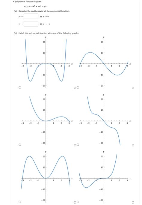 solved a polynomial function is given r x x 5 4x 3 9x
