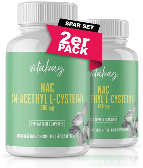 Vitabay NAC Kapseln N Acetyl Cystein 240 Kapseln VEGAN LABORGEPRÜFT