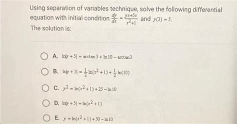 solved using separation of variables technique solve the