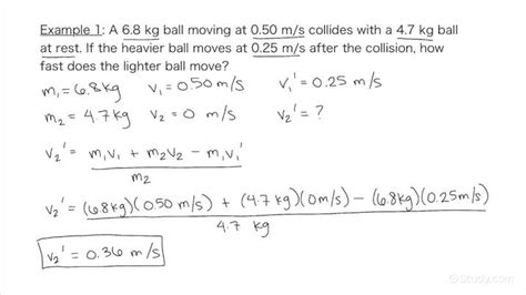 solving problems using the conservation of momentum to find a final velocity physics
