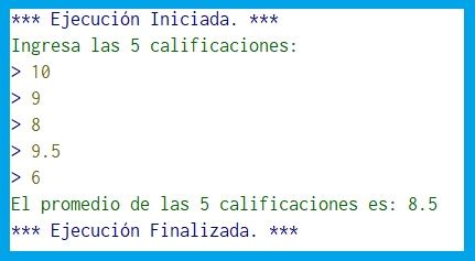 Algoritmo Para Calcular El Promedio De 5 Calificaciones Pseint