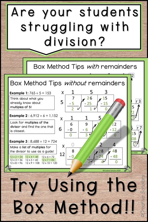 Box Method Division Worksheet