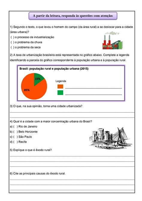 Atividades Sobre Urbanização 5 Ano REVOEDUCA
