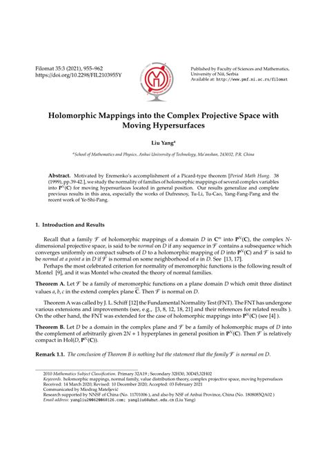 pdf holomorphic mappings into the complex projective space with moving hypersurfaces