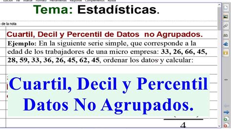 Ejemplos De Percentiles