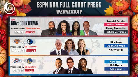 ESPN NBA Full Court Press ESPN Tips Off Its Coverage Of The Emirates