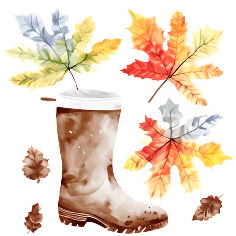 Watercolor Wellington Boots Clipart Creative Fabrica