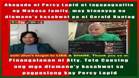 Atty Toto Causing Nagpasabog Ng Mga Impormasyon Laban Kay Gerald