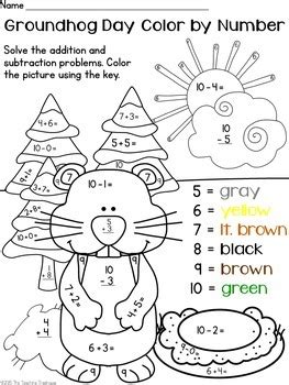 23 Groundhog Math Printables Free Coloring Pages