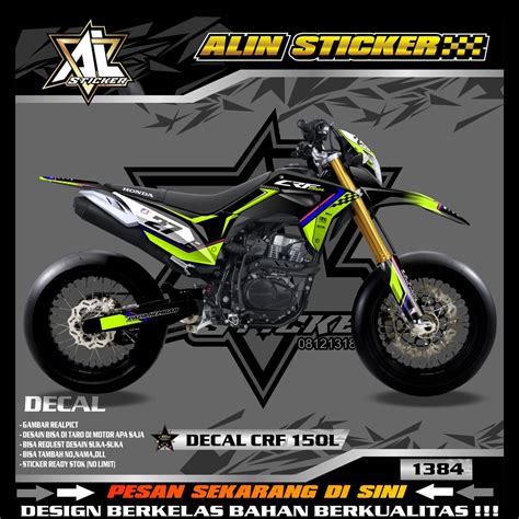 Jual DECAL STICKER CRF DECAL CRF 150 L DESAIN RACING CROME PELANGI