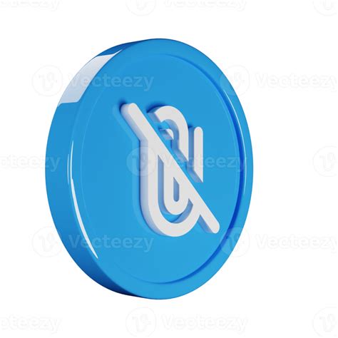 Büroklammer Schrägstrich 2 Geschäft Symbol 3d machen Illustration