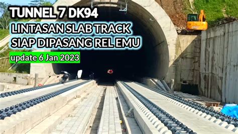 MANTUL DK94 LINTASAN SLAB TRACK SIAP DIPASANG REL EMU Tampak MULUS