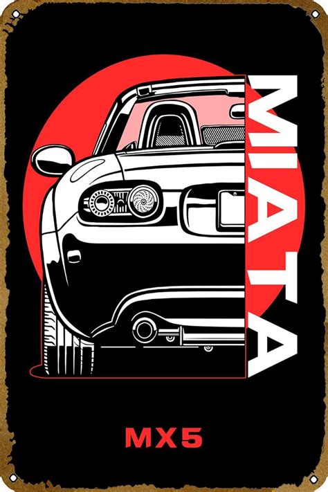 Amazon Miata Mx Retro Car Metal Tin Sign Posters Wall Decor X