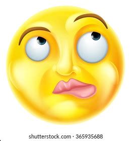 Thinking Cartoon Emoji Emoticon Smiley Face Stock Vector Royalty Free