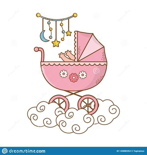 Historieta Linda De La Fiesta De Bienvenida Al Beb Ilustración del