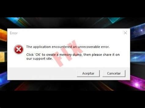 Roblox FIX The Application Has Encountered An Unrecoverable Error