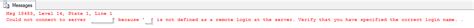 sql server linked server error could not connect to server xyz because database
