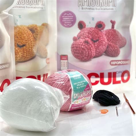 KIT AMIGURUMI BICHINHOS DORMINHOCOS CÍRCULO KIT COMPLETO P CONFECÇÃO