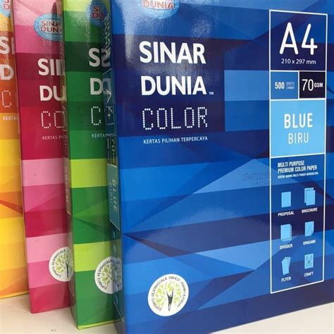Kertas HVS Sinar Dunia A4 70 Gram Warna SIPLah