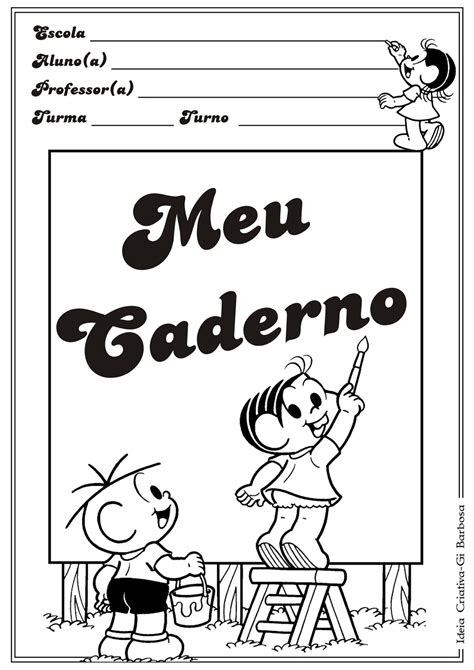 Capas para Caderno Turma da Mônica