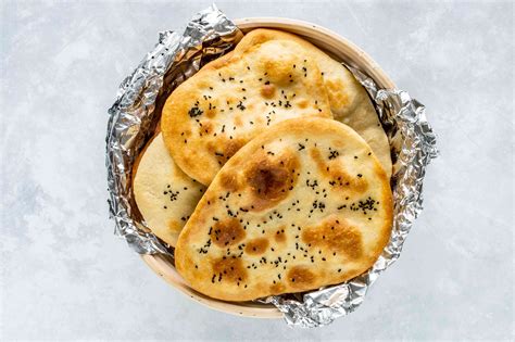 Oven Baked Naan Leavened Indian Flatbread Recipe