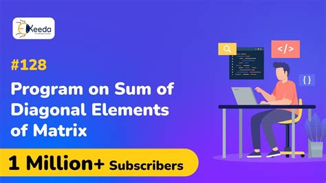 Program To Find Sum Of Diagonal Elements Of Matrix Arrays C