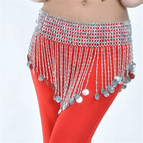 Triangle Trassel Belly Dance Waist Chain For Women Indian Dance Belt Gold Silver Coin Bellydance