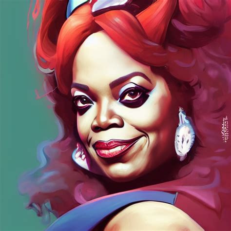 Krea Ai Portrait Of Oprah Winfrey As Harley Quinn By Artg